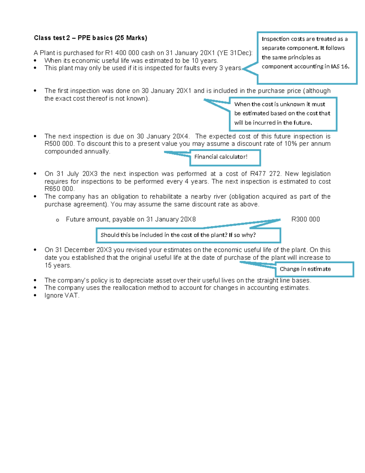 PPE basics practice material - Class test 2 – PPE basics (25 Marks) A ...