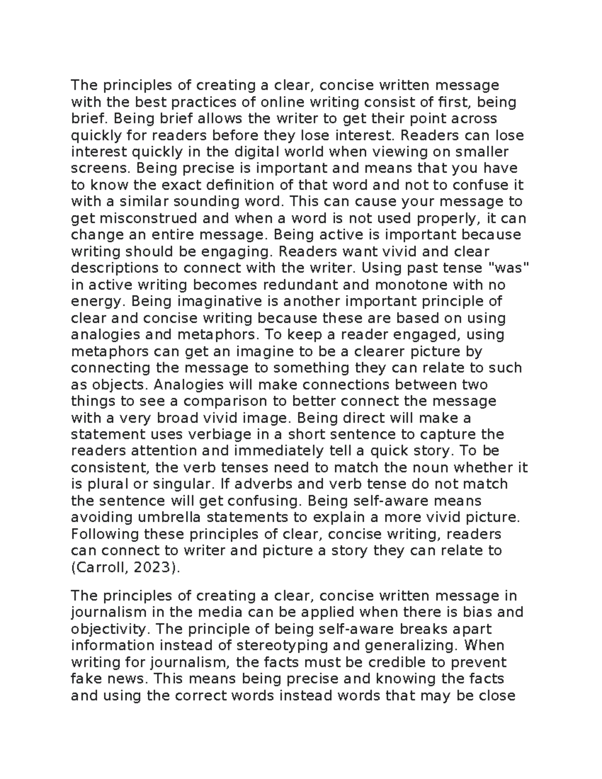 1-1 COM 445 - 1-1 - The principles of creating a clear, concise written ...