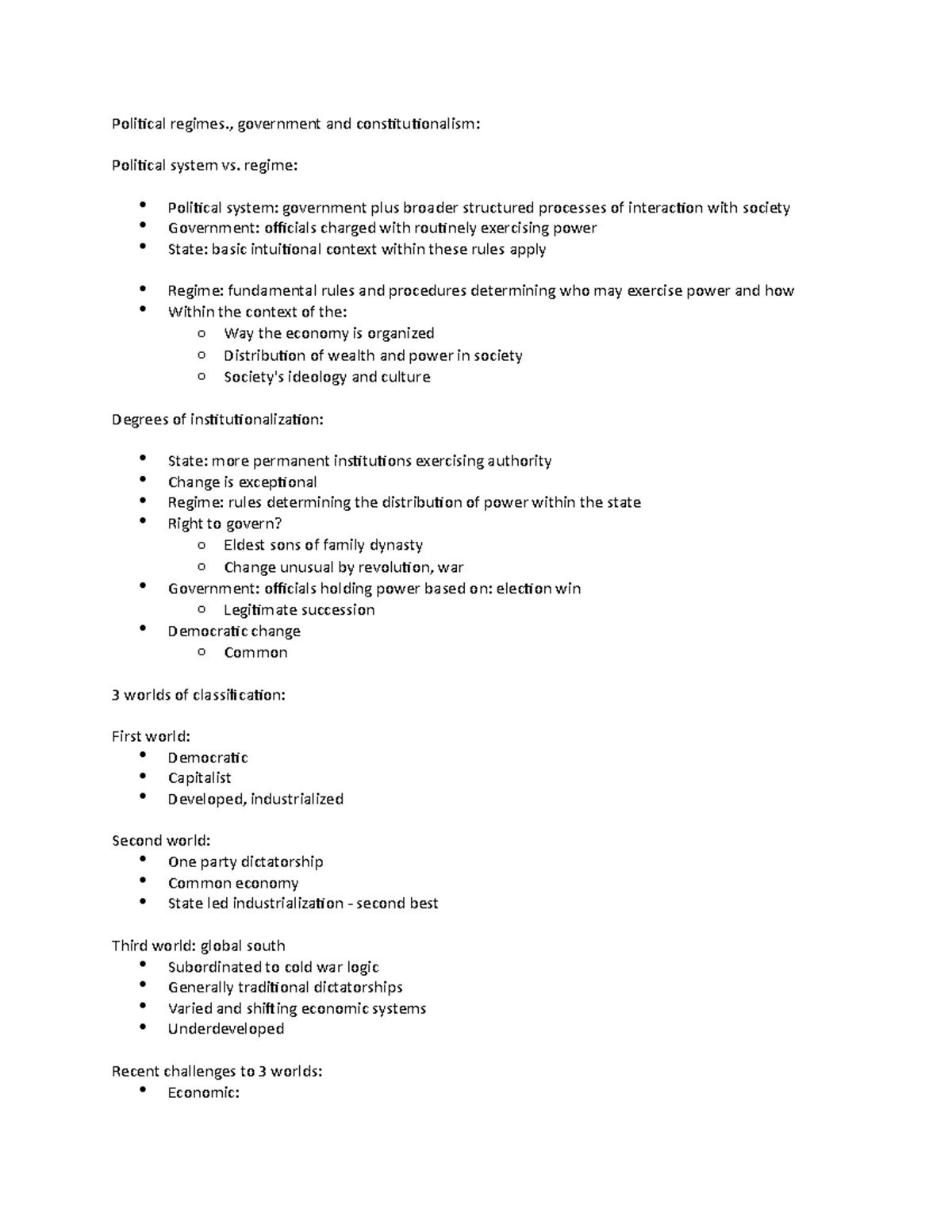 1020e Political regimes (21) - Political regimes., government and ...