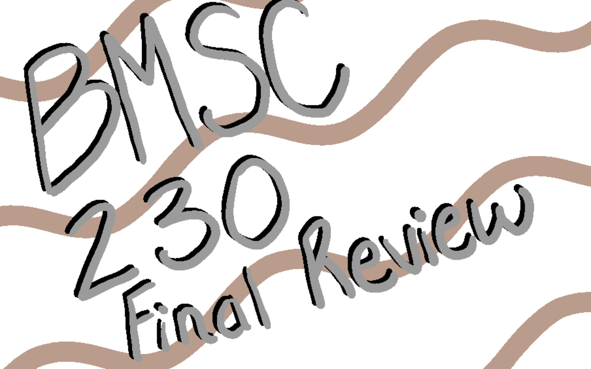 BMSC 230 final review - Online course - Bmsc 230.3 - PS 80 B ⑧ ...