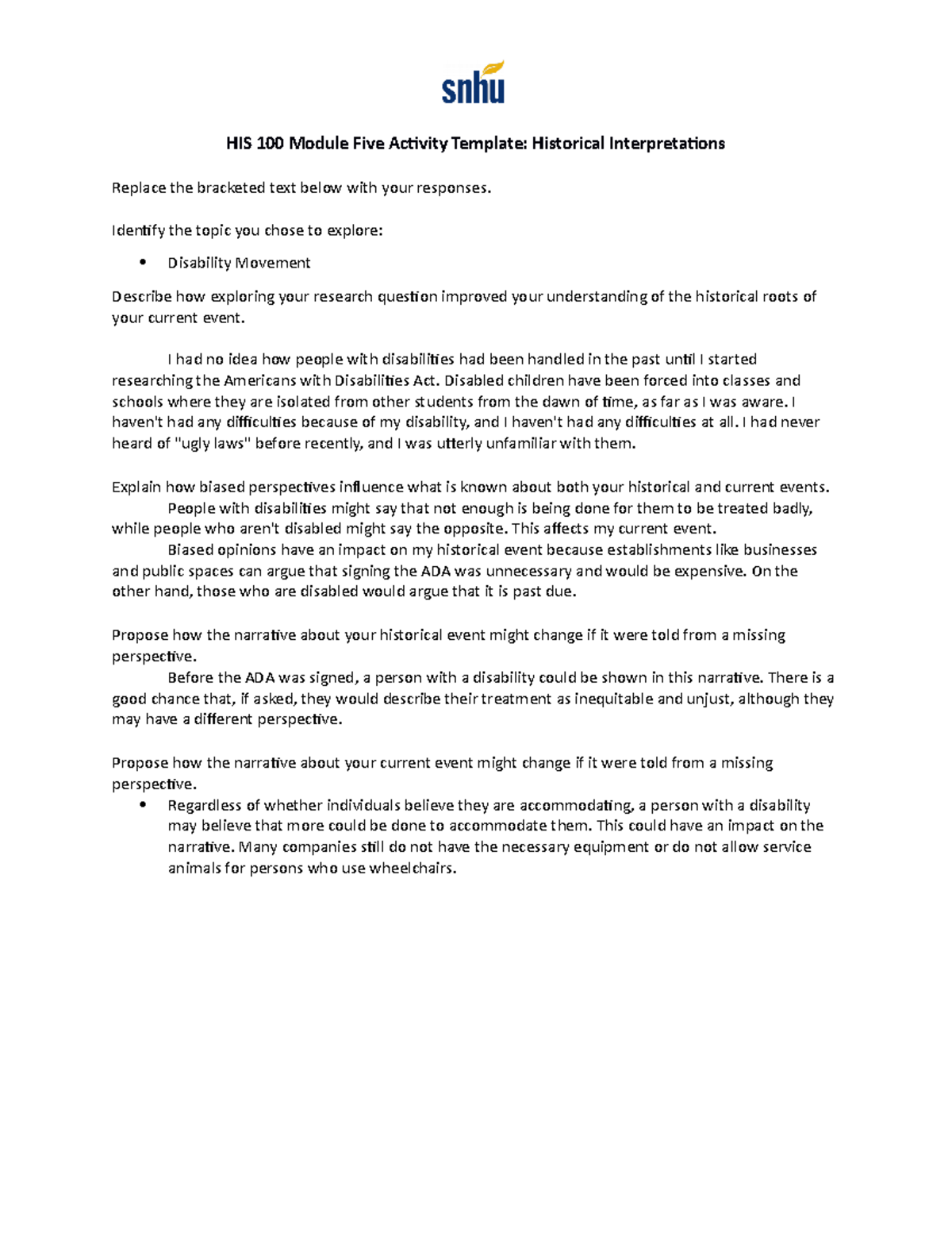 HIS 100 Module Five Activity Marlee Myers - HIS 100 Module Five ...