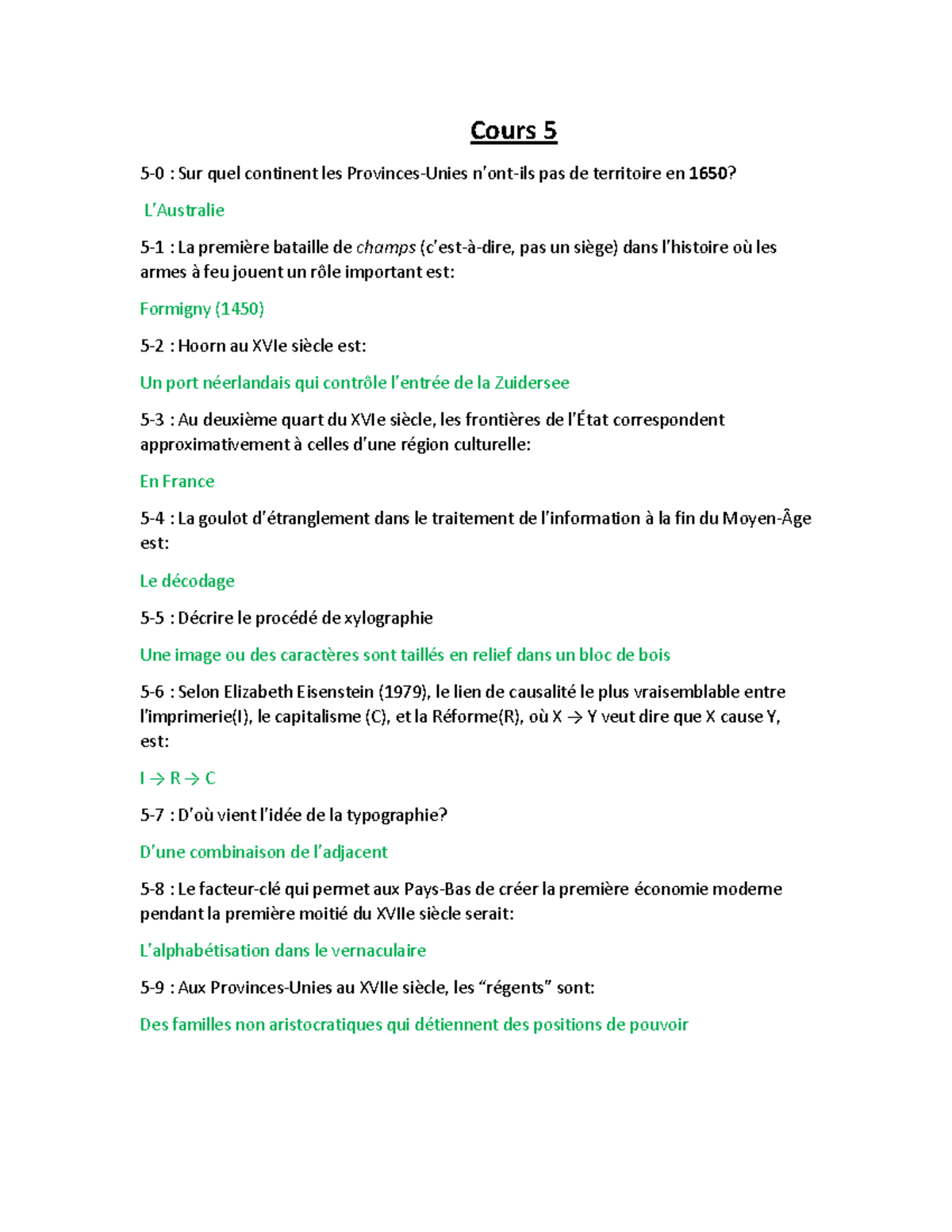 Cours 5 réponses quiz - Warning: TT: undefined function: 32 Warning: TT: undefined function: 32 ...