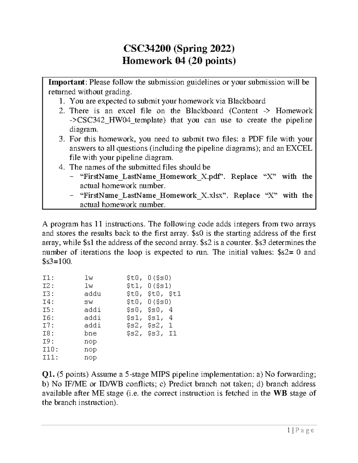 CSC342 HW04 Chp4 2022S - hw 4 - 1 | P a g e CSC34200 (Spring 2022 ...