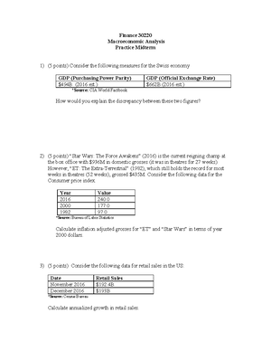 Online Practice Midterm Solutions - Finance 3 0220 Macroeconomic Analysis Online Practice ...