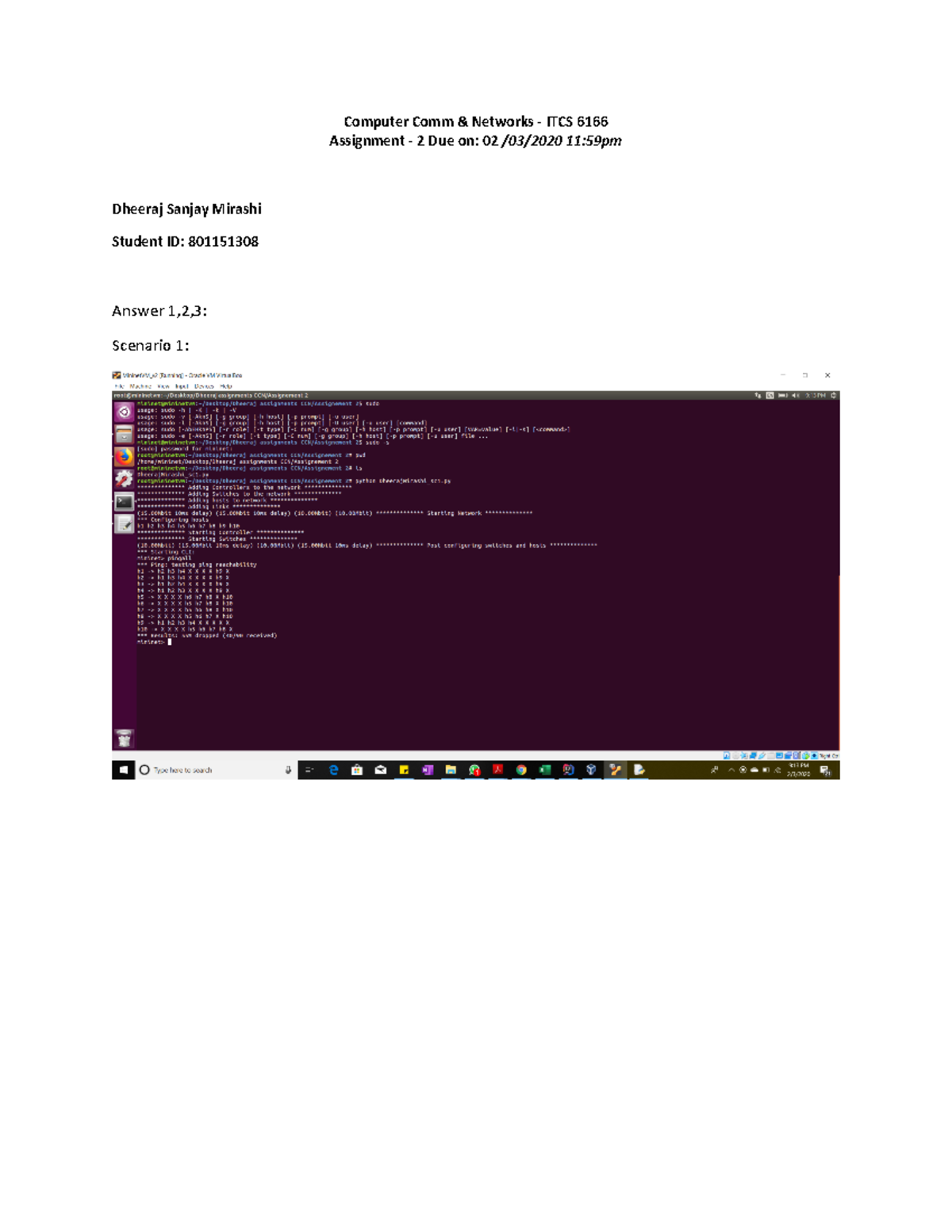 Introduction to Computer Networks Assignment 2 - ITCS 3166 - UNC ...