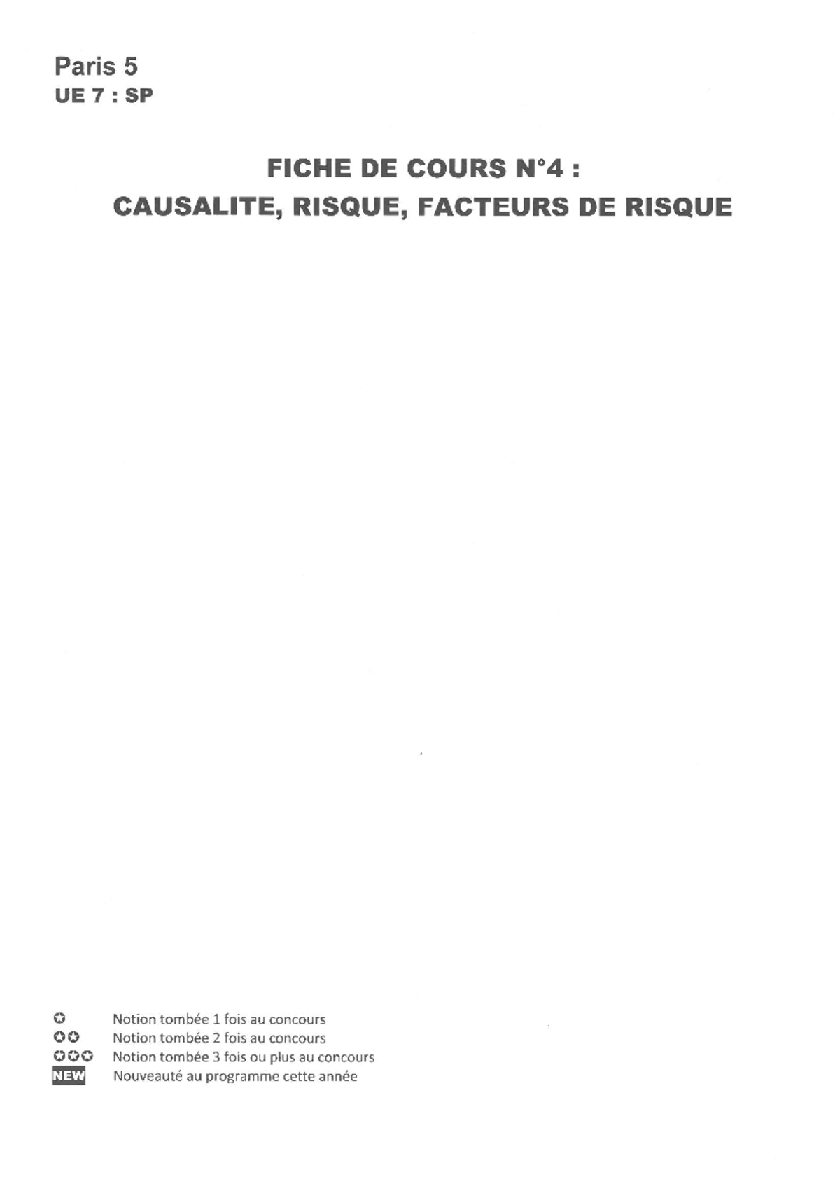 FC4 Causalité risque facteurs de risque UE7 SP Medisup - Paris 5 UE 7 ...