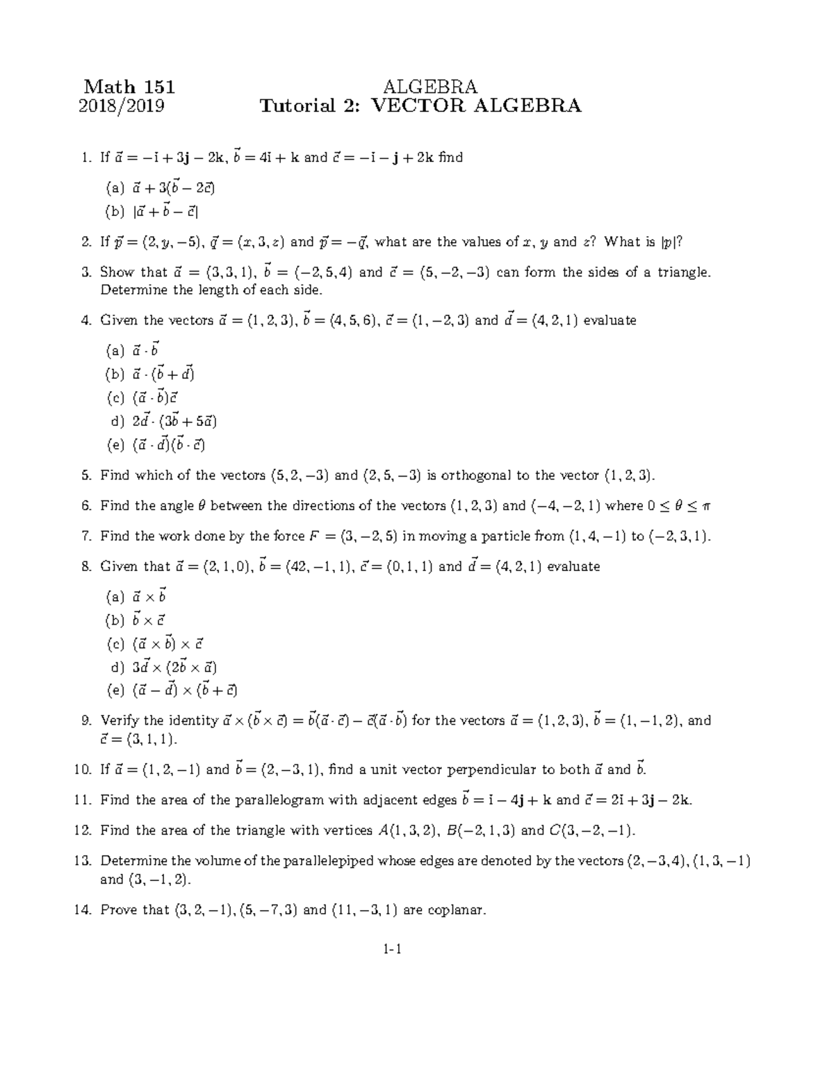 Alebra Trial Question (BY Matesa 23-24) - Math 151 ALGEBRA 2018/2019 ...