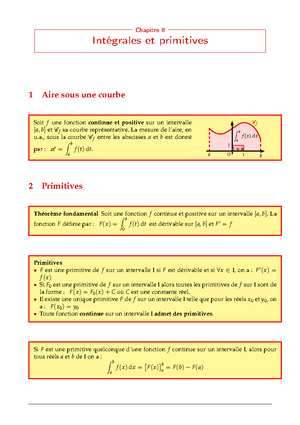 integrales et primitives papier - Int ́egrales et primitives 7 1. Aire d’un domaine d ́elimit ́e ...