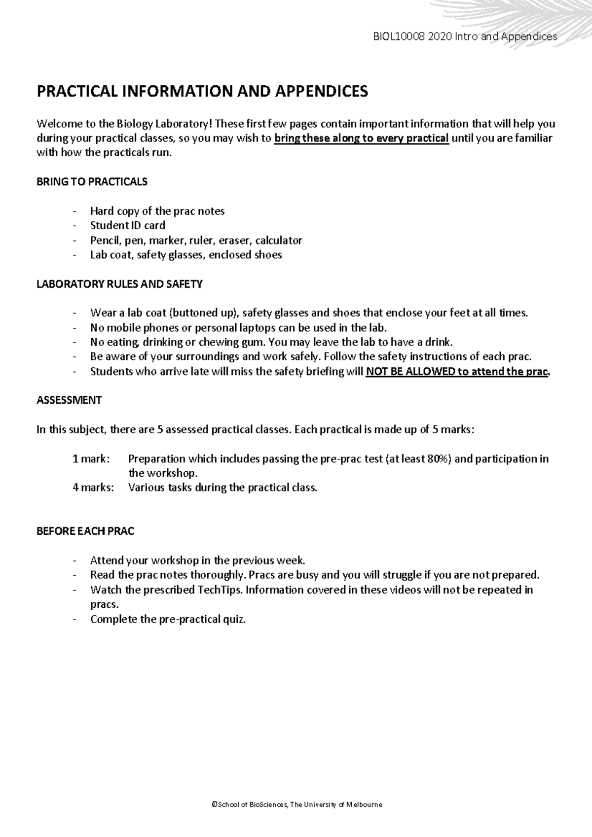 Biology Prac 1 Notes Warning Tt Undefined Function 32 Warning Tt Undefined Function 32