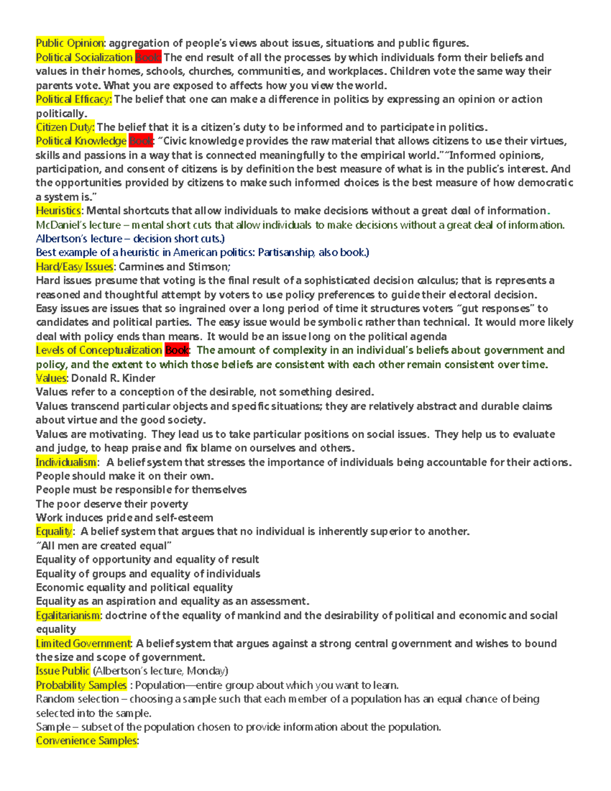 Lecture notes American Government, course Gov 310, Quiz 11. 10 review ...