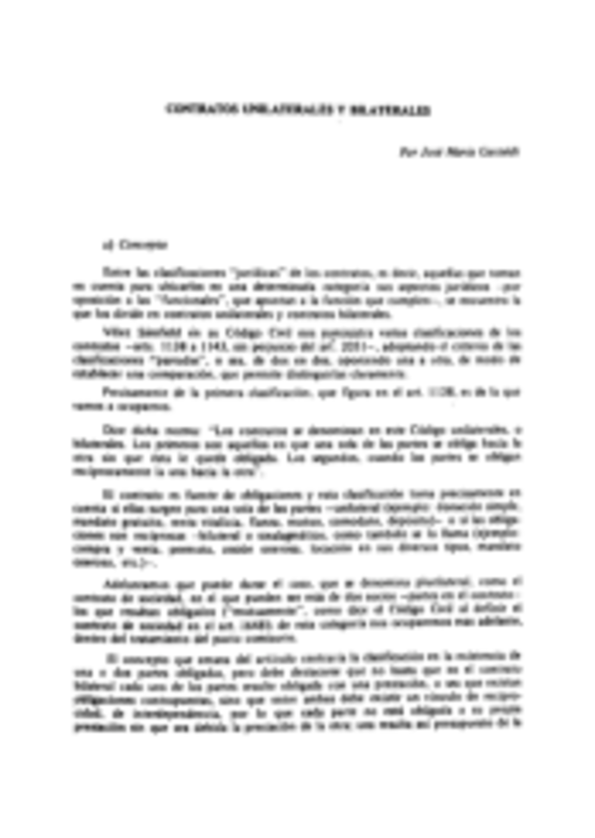 Contratos unilaterales y bilaterales ...