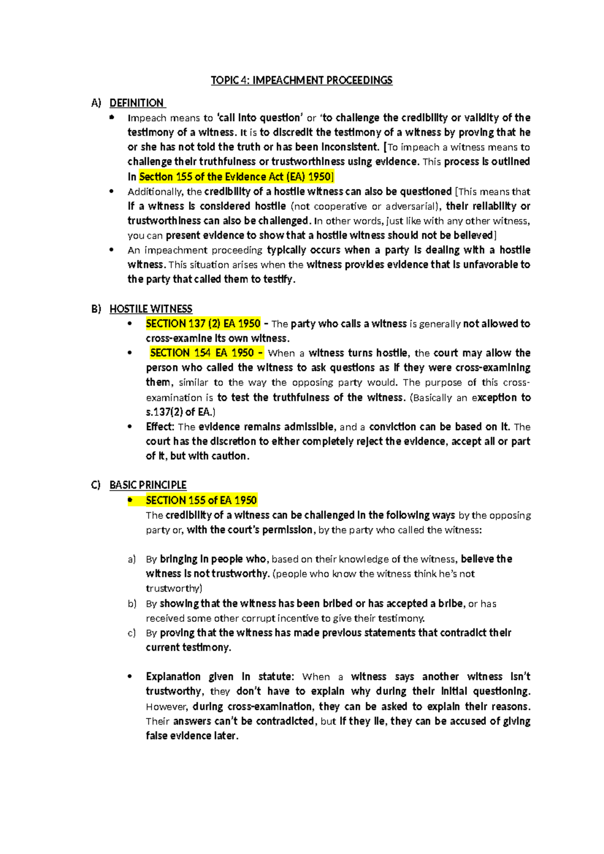 Topic 4 Impeachment - Hope it helps - TOPIC 4: IMPEACHMENT PROCEEDINGS ...