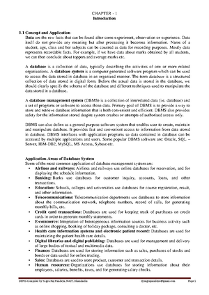 DBMS Chapter-10 - DBMS chapter 10 - CHAPTER - 10 Transaction Processing and Concurrency Control ...