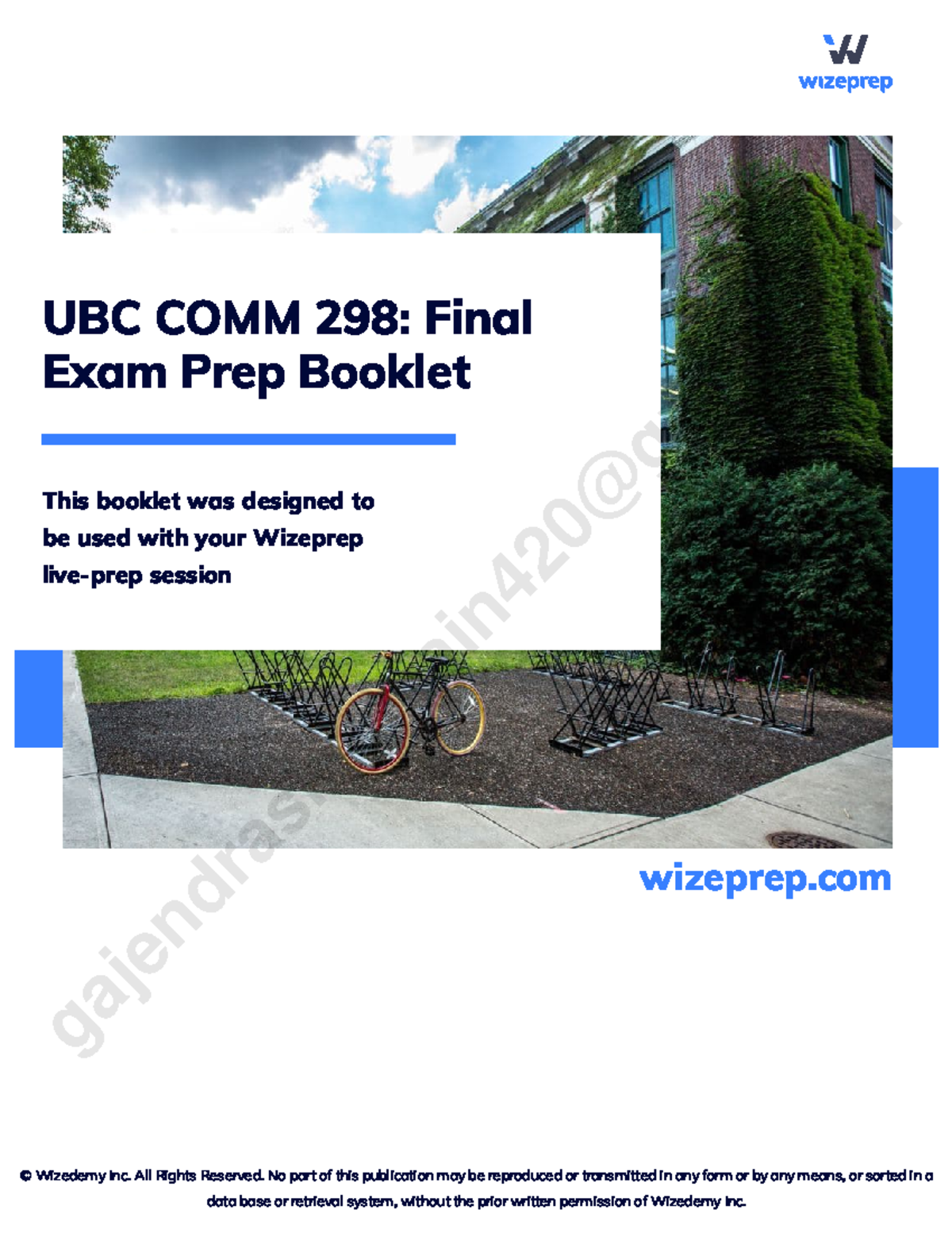 Wize final exam prep comm 298 final exam prep booklet - COMM 298 - UBC - Studocu