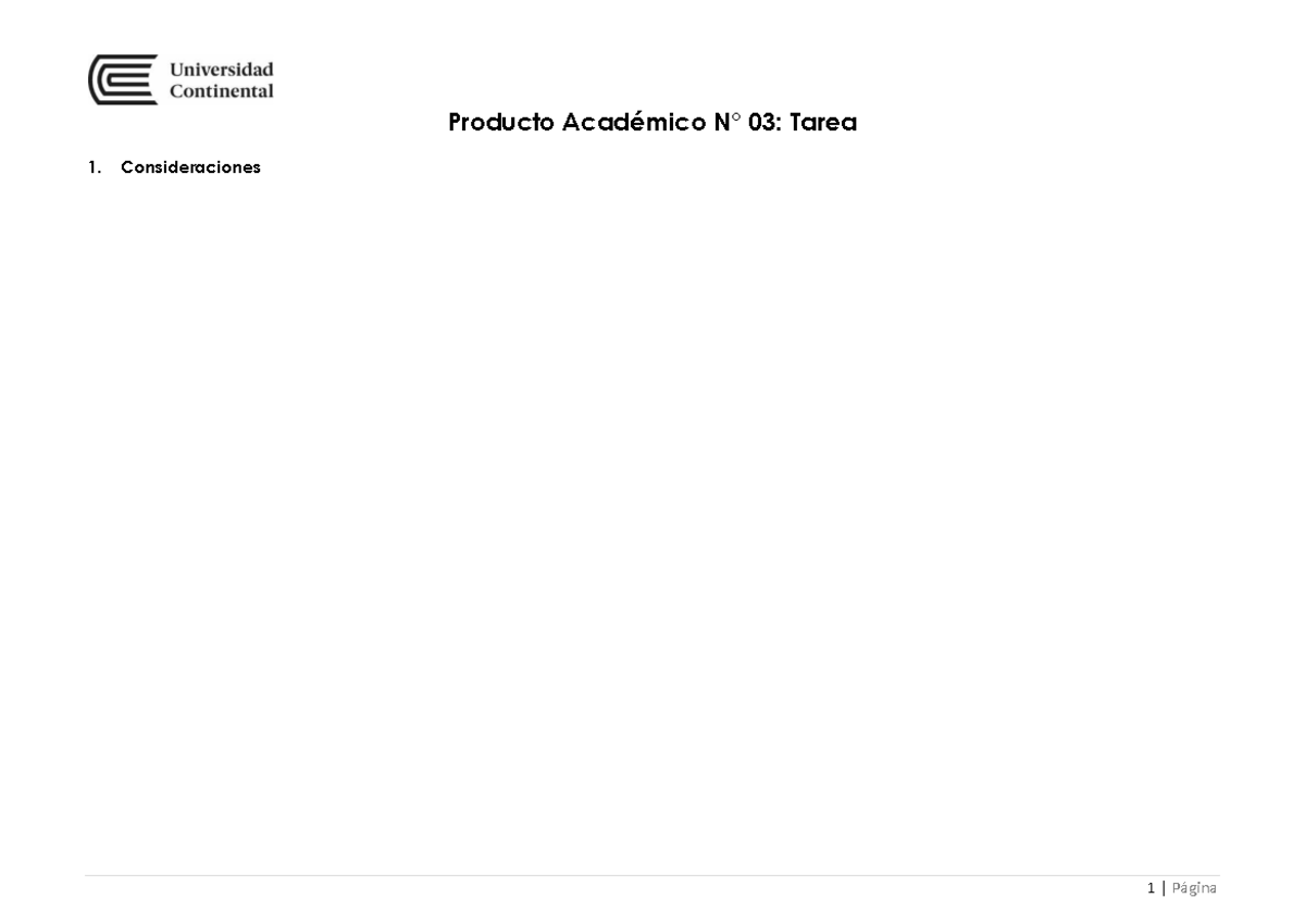 PA 3 - Teoria DEL Derecho - Producto Académico N° 03: Tarea 1. Consideraciones Criterio Detalle ...