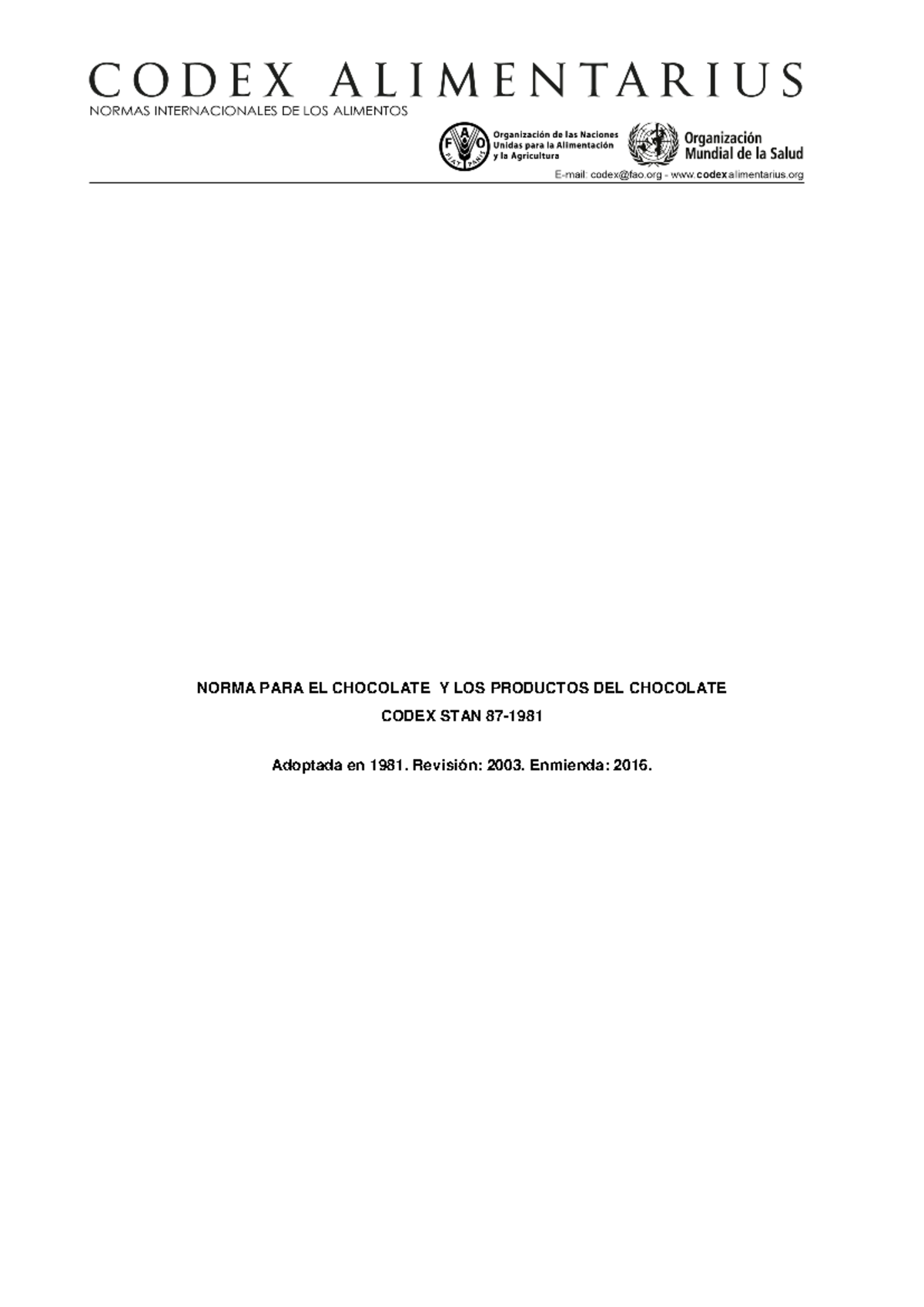 [1library.co] norma para el chocolate y los productos del chocolate codex stan adoptada en ...