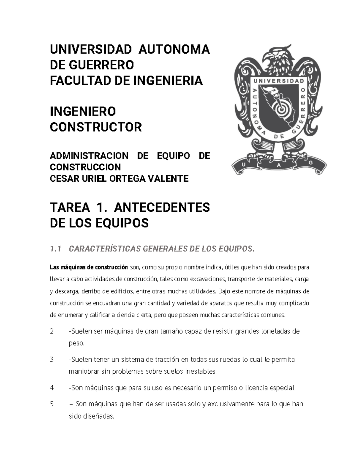 T1 AEC - TAREA - UNIVERSIDAD AUTONOMA DE GUERRERO FACULTAD DE ...