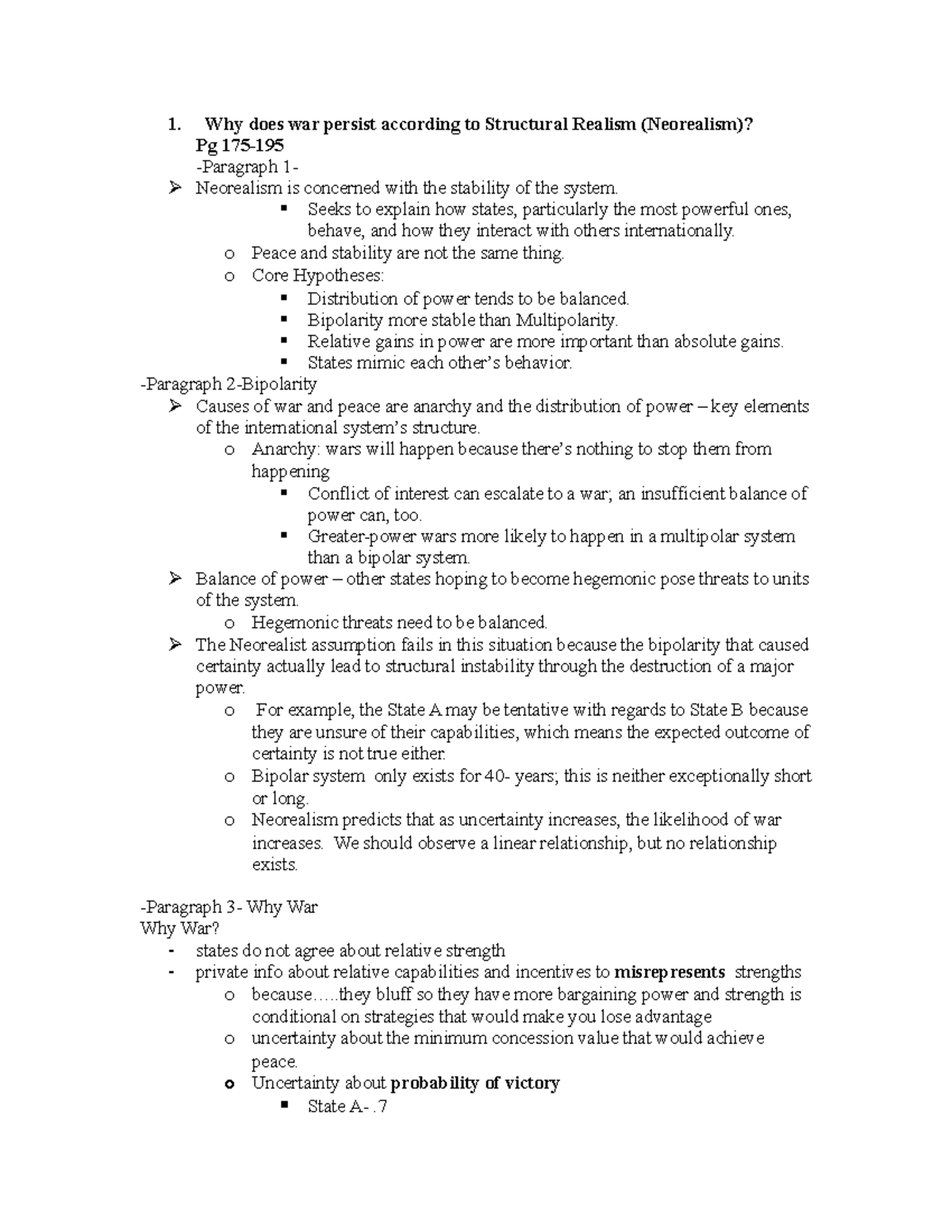 1-4 Final Q's - question and outline answers for midterm - 1. Why does ...
