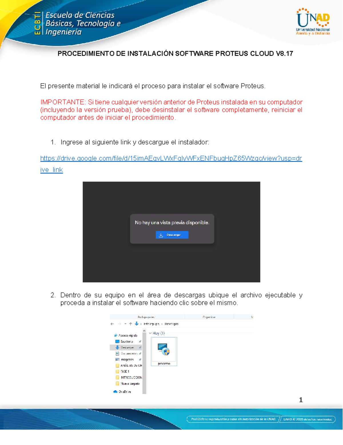 Licencia Proteus 1 - omitido - PROCEDIMIENTO DE INSTALACIÓN SOFTWARE PROTEUS CLOUD V8. El ...