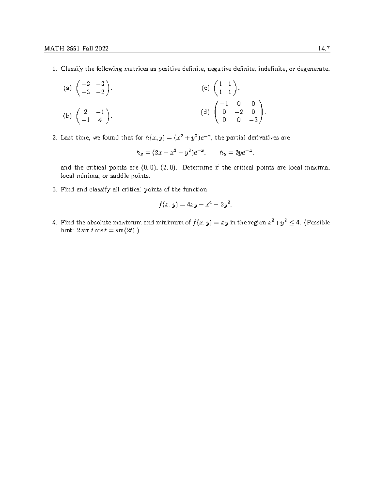 WS12 14 - Multivariable calculus is a branch of calculus that deals ...