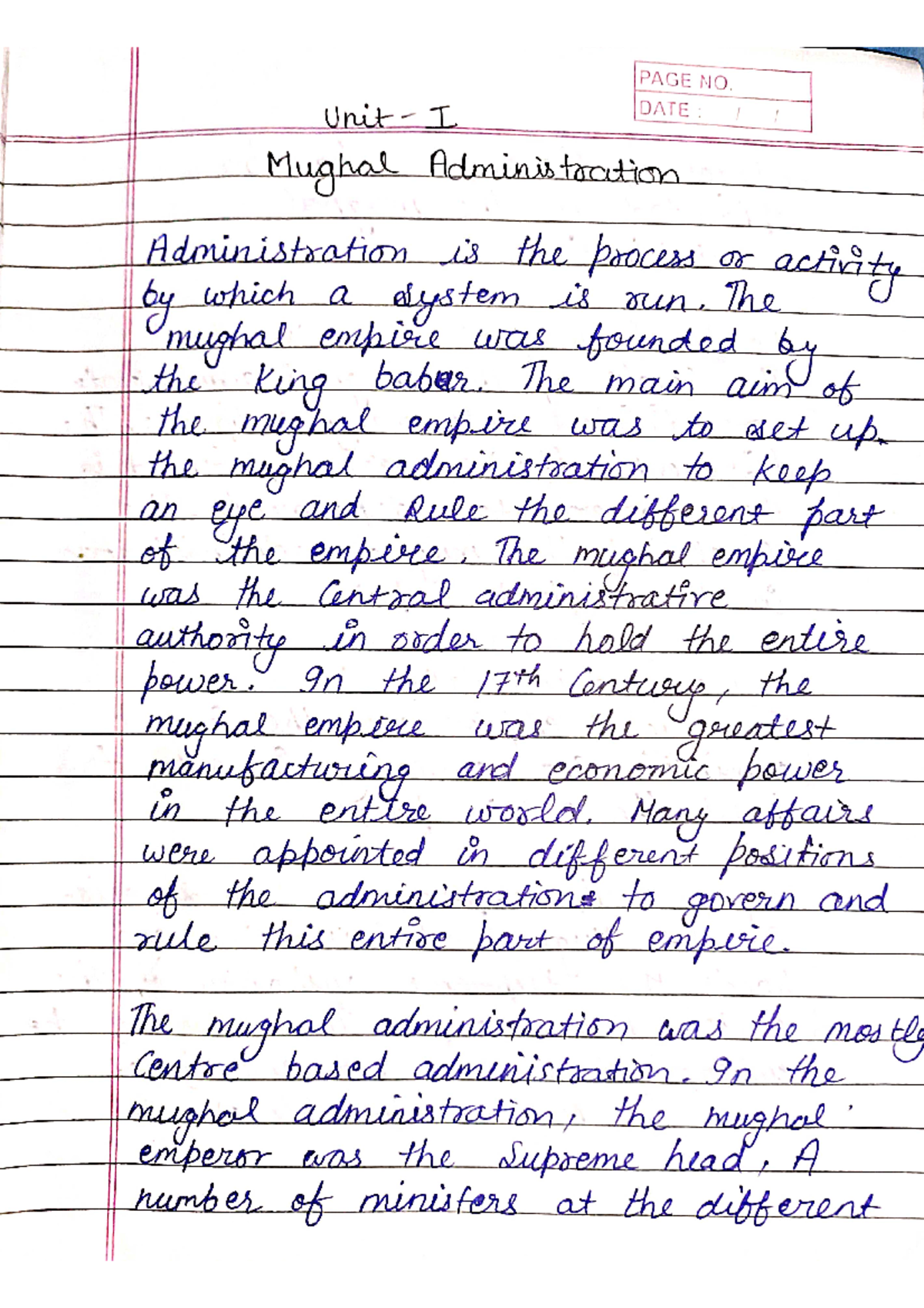 History UNIT- 1 B.A LLB Handwritten Notes 2nd semester - B.A.LLB. - Studocu