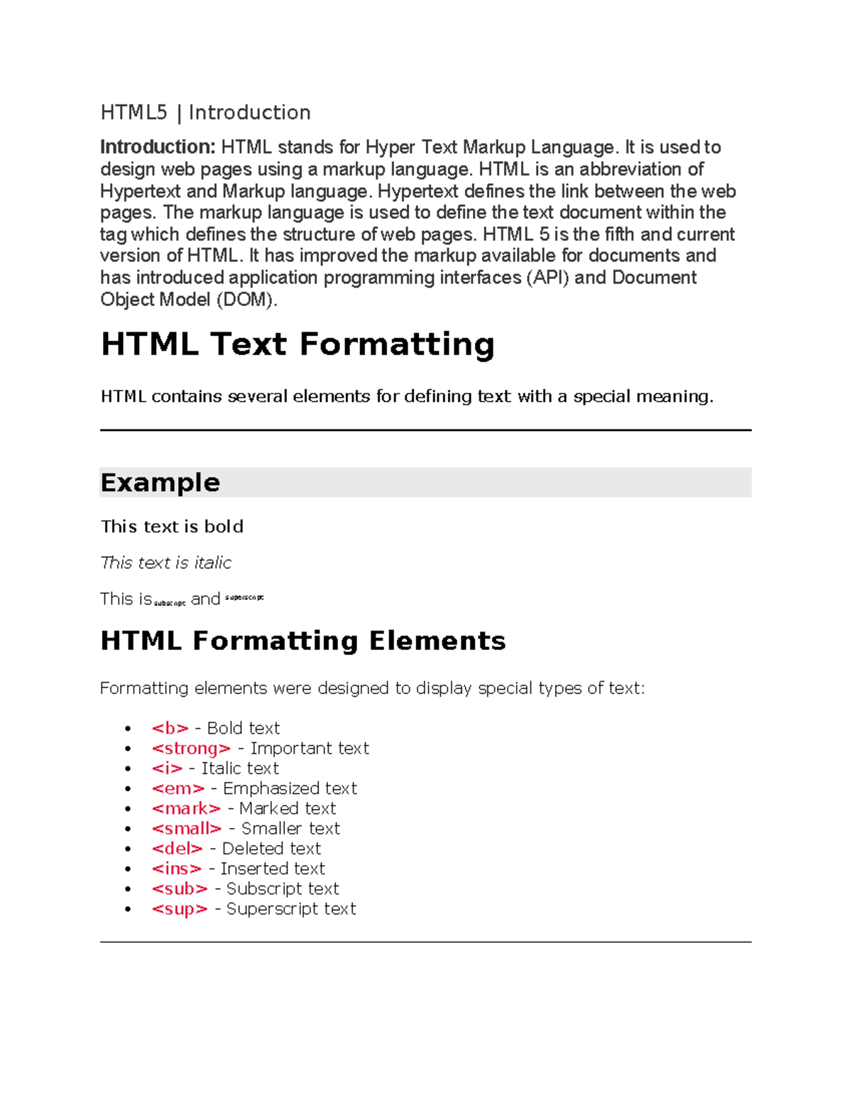 IWD Lesson-2 - It's very useful - HTML5 | Introduction Introduction ...