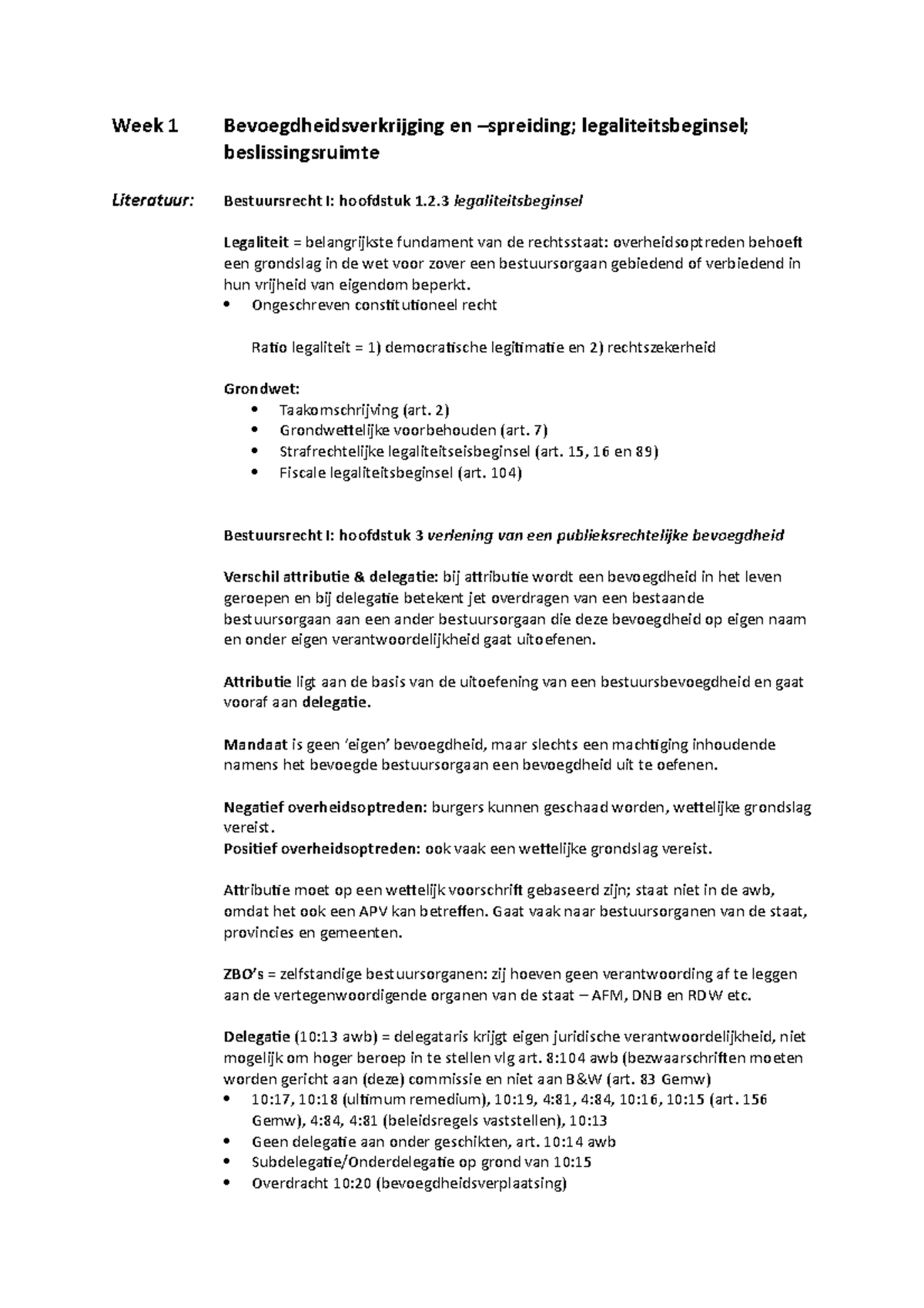 BR 2021-2022 Week 1 verplichte opgave + antwoorden - Week 1 Bevoegdheidsverkrijging en ...