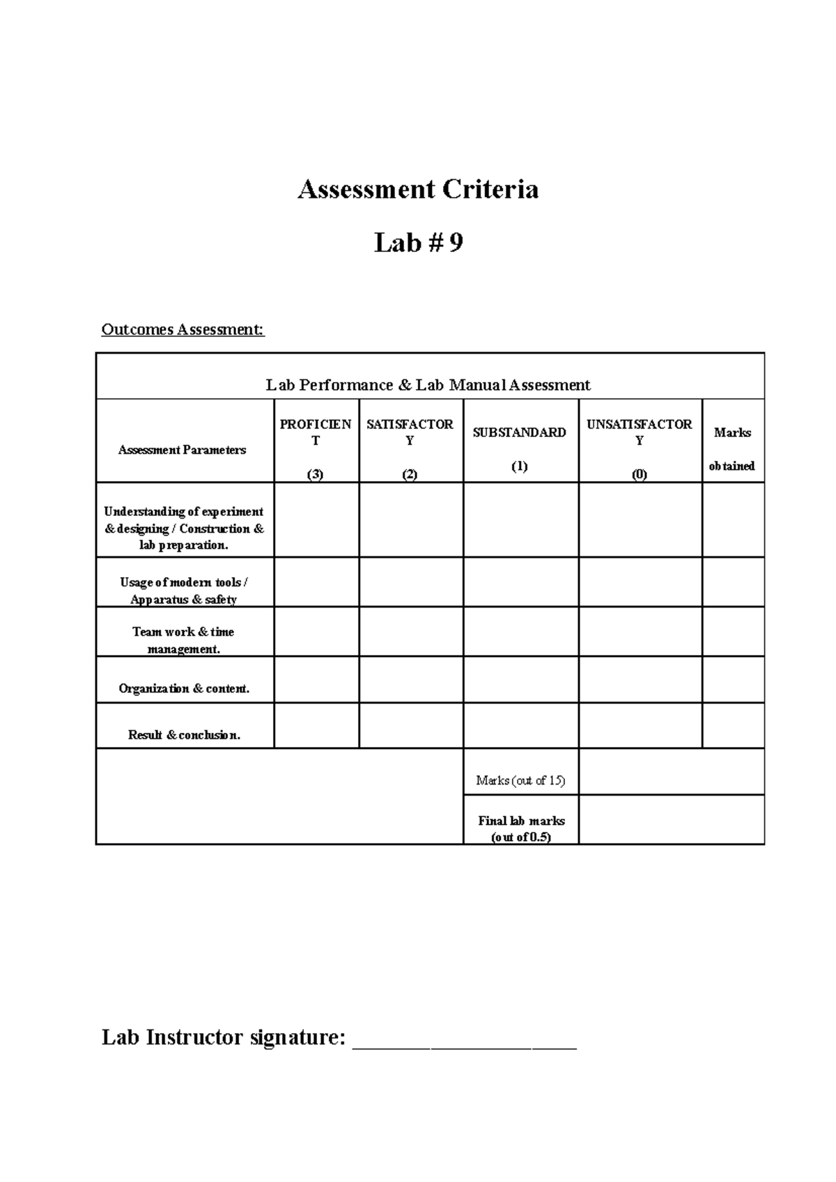 Lab 09-wd codes - coding - Assessment Criteria Lab # 9 Outcomes ...