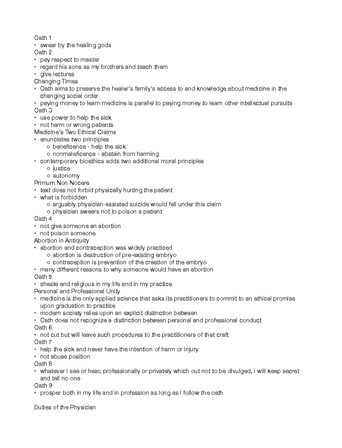 Module 11 Lecture 1 The Oath, Ancient - Oath 1 swear by the healing ...