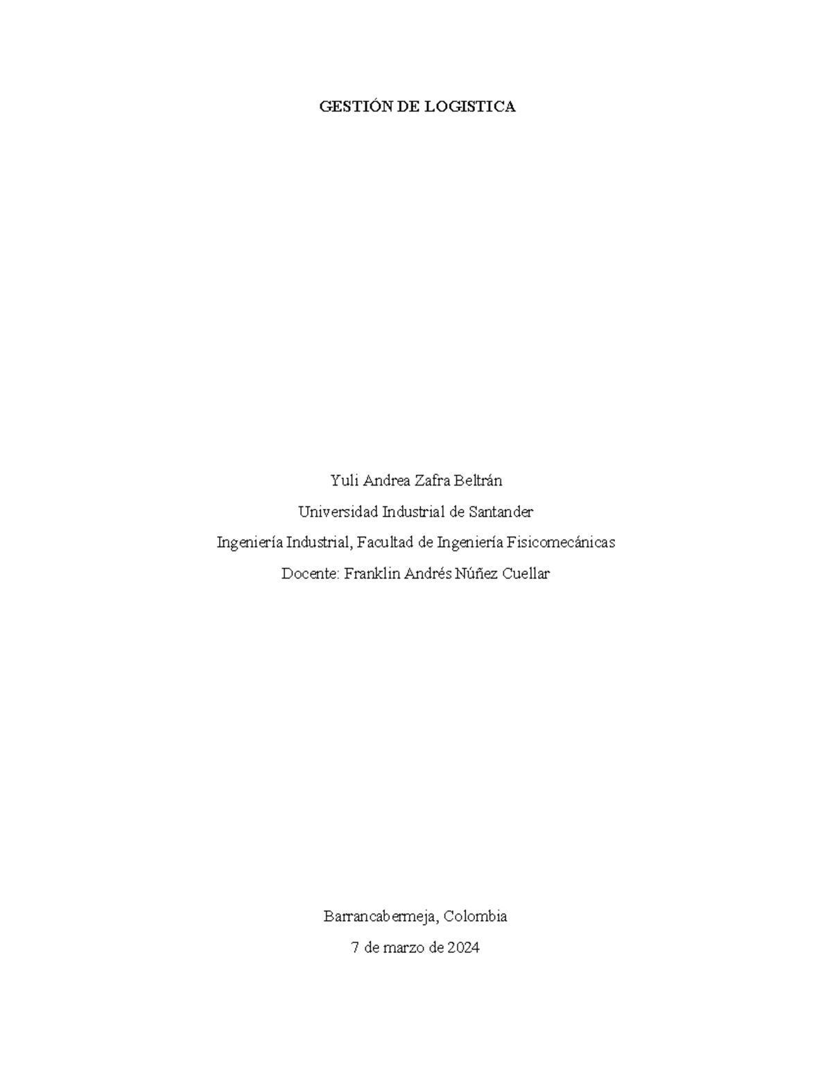 Ensayo Organización COMO Sistema ING. Industrial - GESTIÓN DE LOGISTICA ...