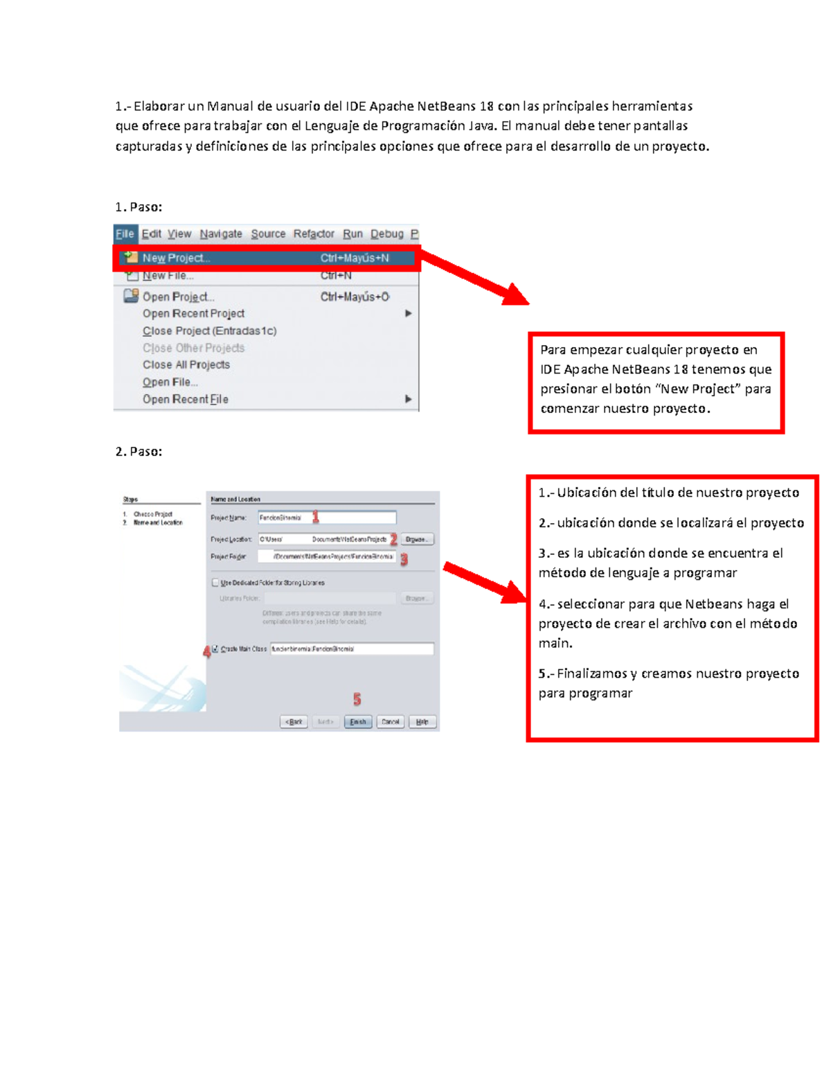 Manual de usuario del IDE Apache Netbeans 18 - 1.- Elaborar un Manual de usuario del IDE Apache ...