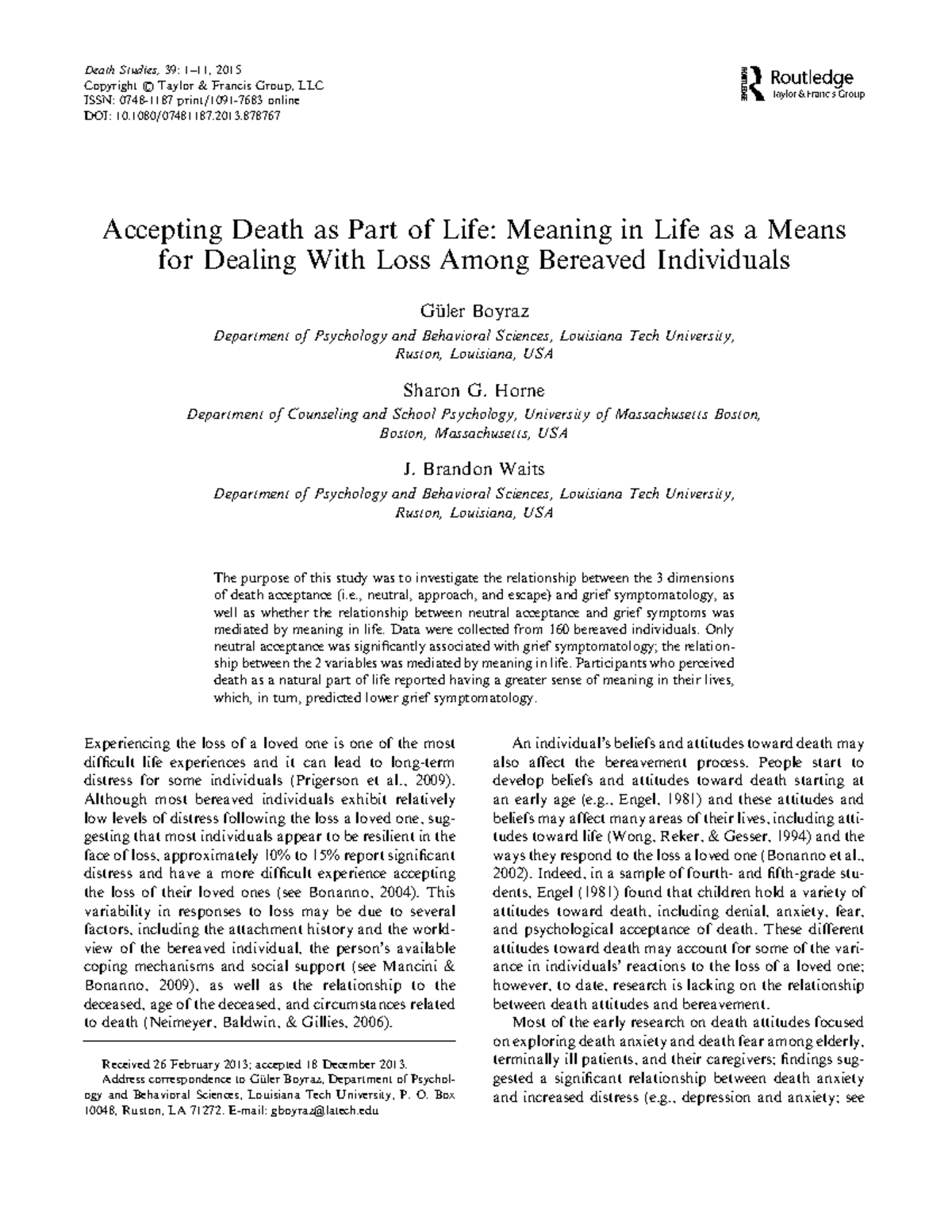 Accepting death as a part of life - Accepting Death as Part of Life ...