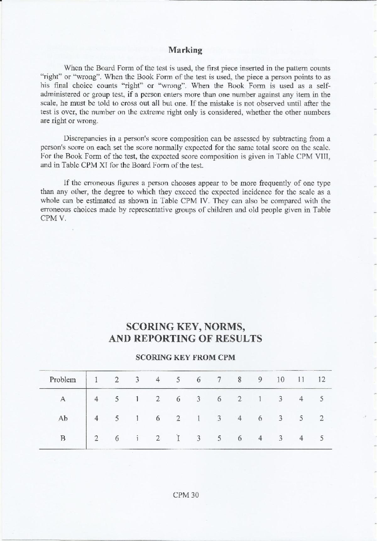 434840873 Marking Scoring CPM pdf - Introduction to Psychology - Studocu
