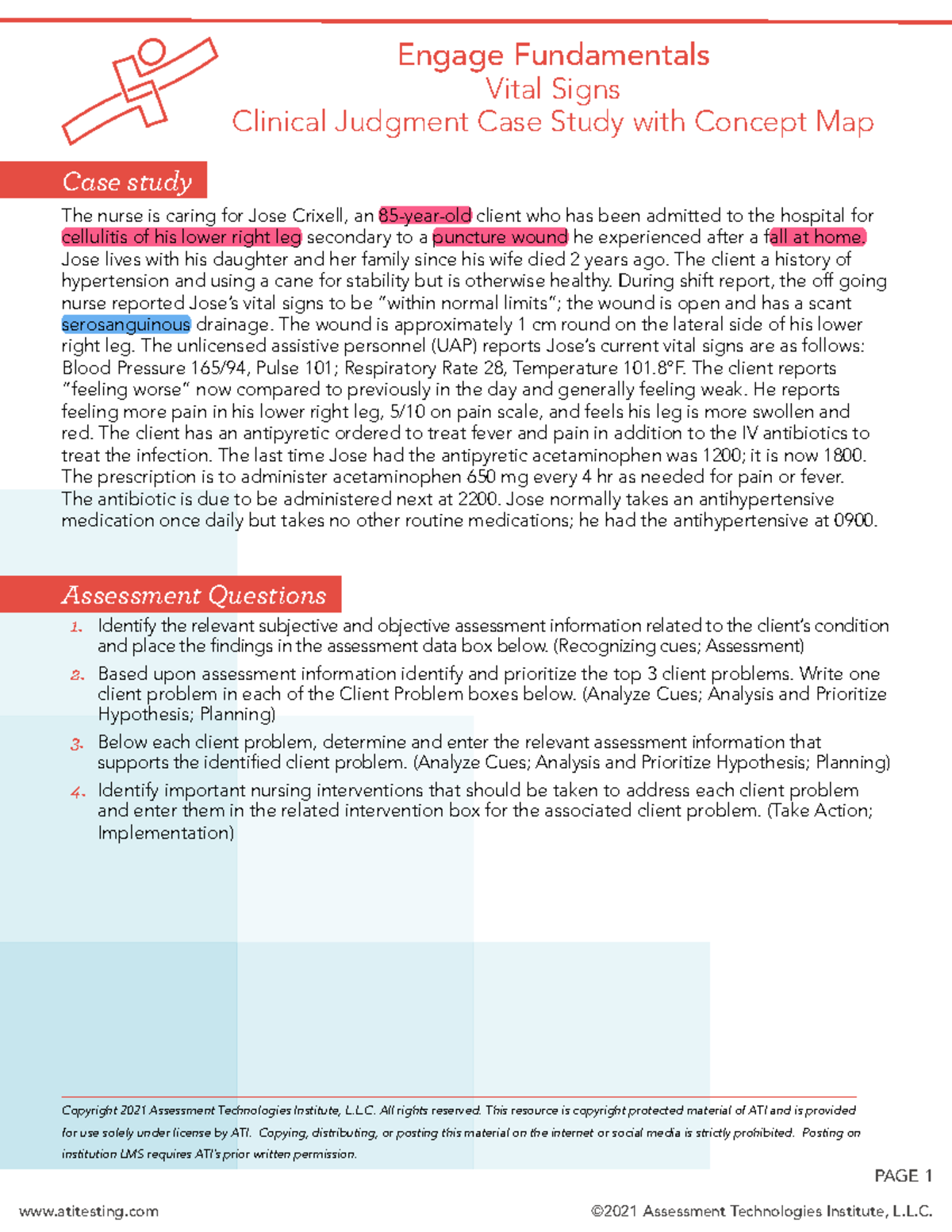 Vital signs case study - atitesting ©2021 Assessment Technologies ...