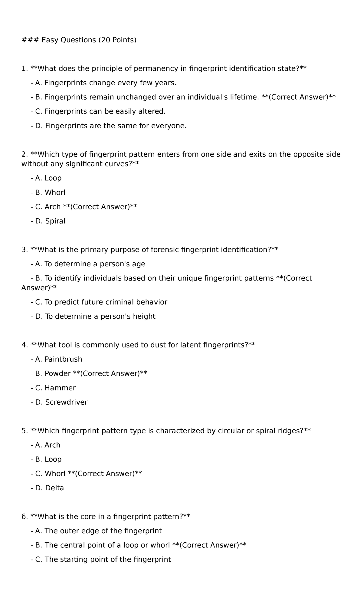 Forsem QUIZ - OWN RISK - Easy Questions (20 Points) What does the principle of permanency in ...