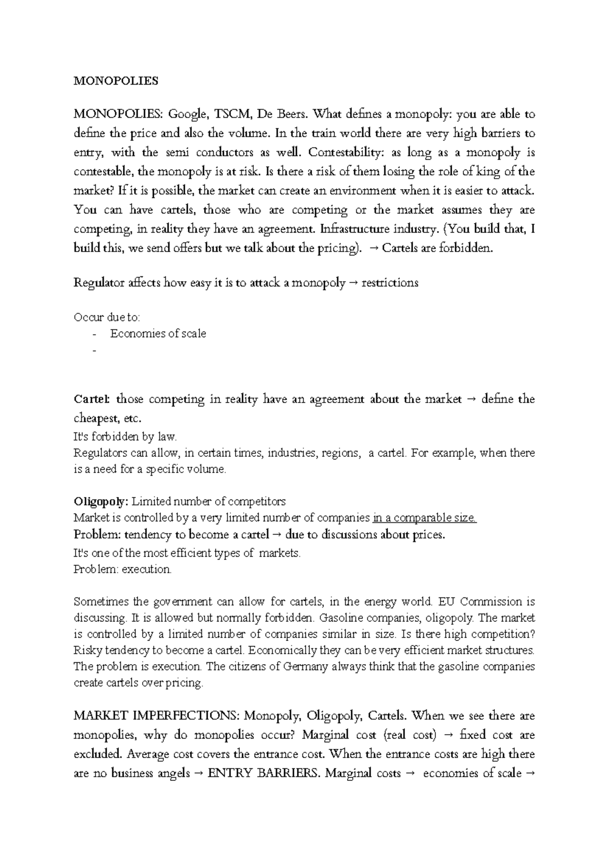 Monopolies - Monopoly as a market failure and regulatory instruments ...