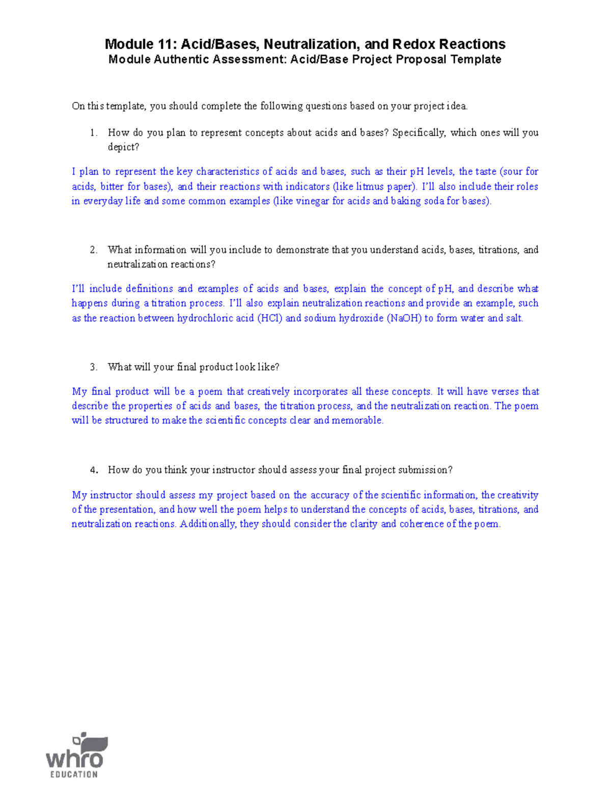 Mod11 Assessment Template - Module 11: Acid/Bases, Neutralization, and ...
