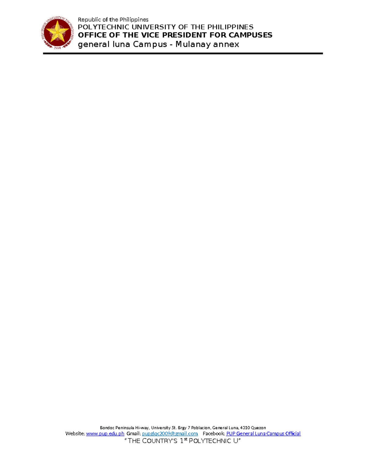 Header and Footer for Research purposes - Bachelor of Elementary ...