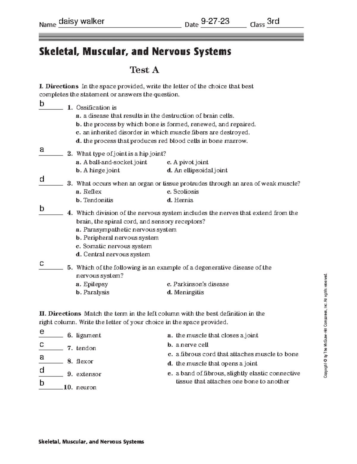 Test a - work for class - Name ...