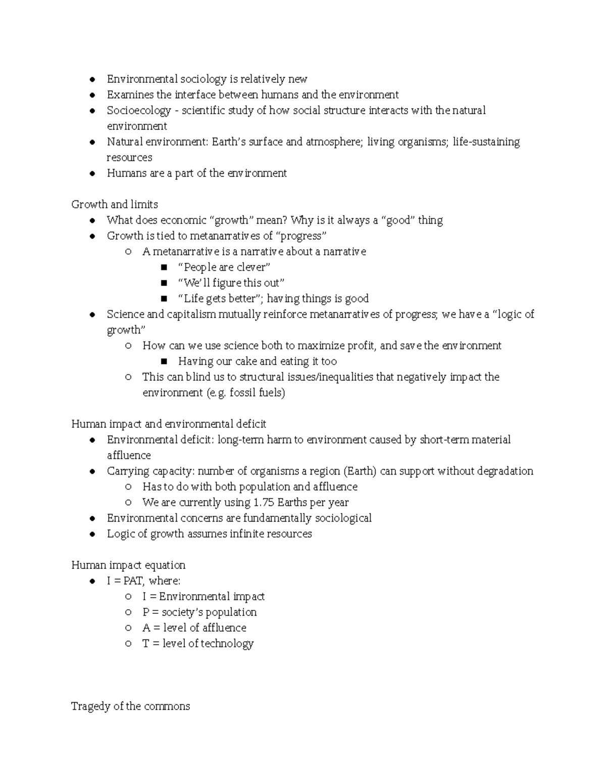 Sociology 26, Environmental Sociology 9 - Environmental sociology is ...