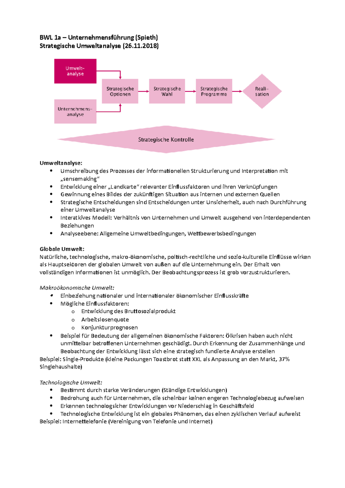BWL Ia - Vorlesung 5 (26 - BWL 1a – Unternehmensführung (Spieth ...