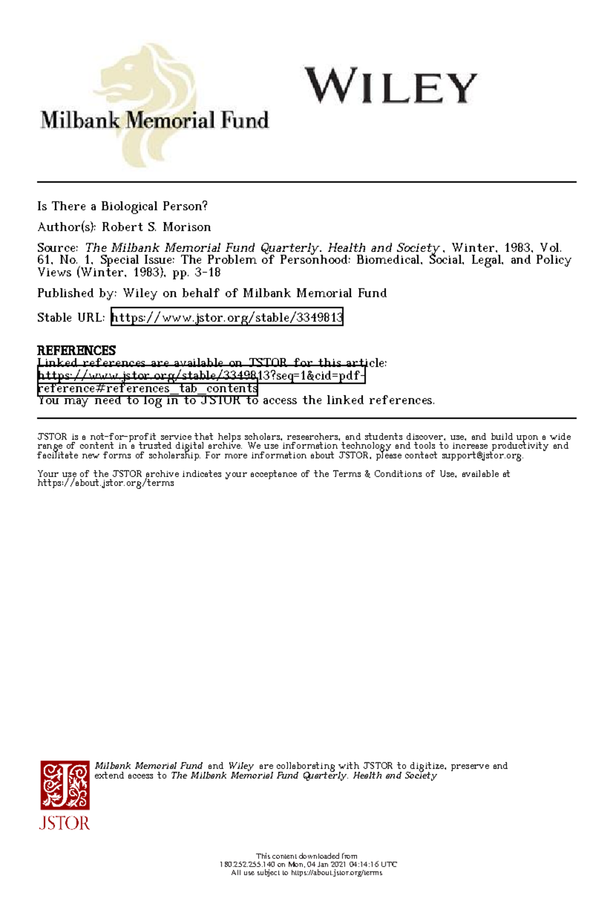 Sesi 26 Human Being in Biology - Is There a Biological Person? Author(s ...