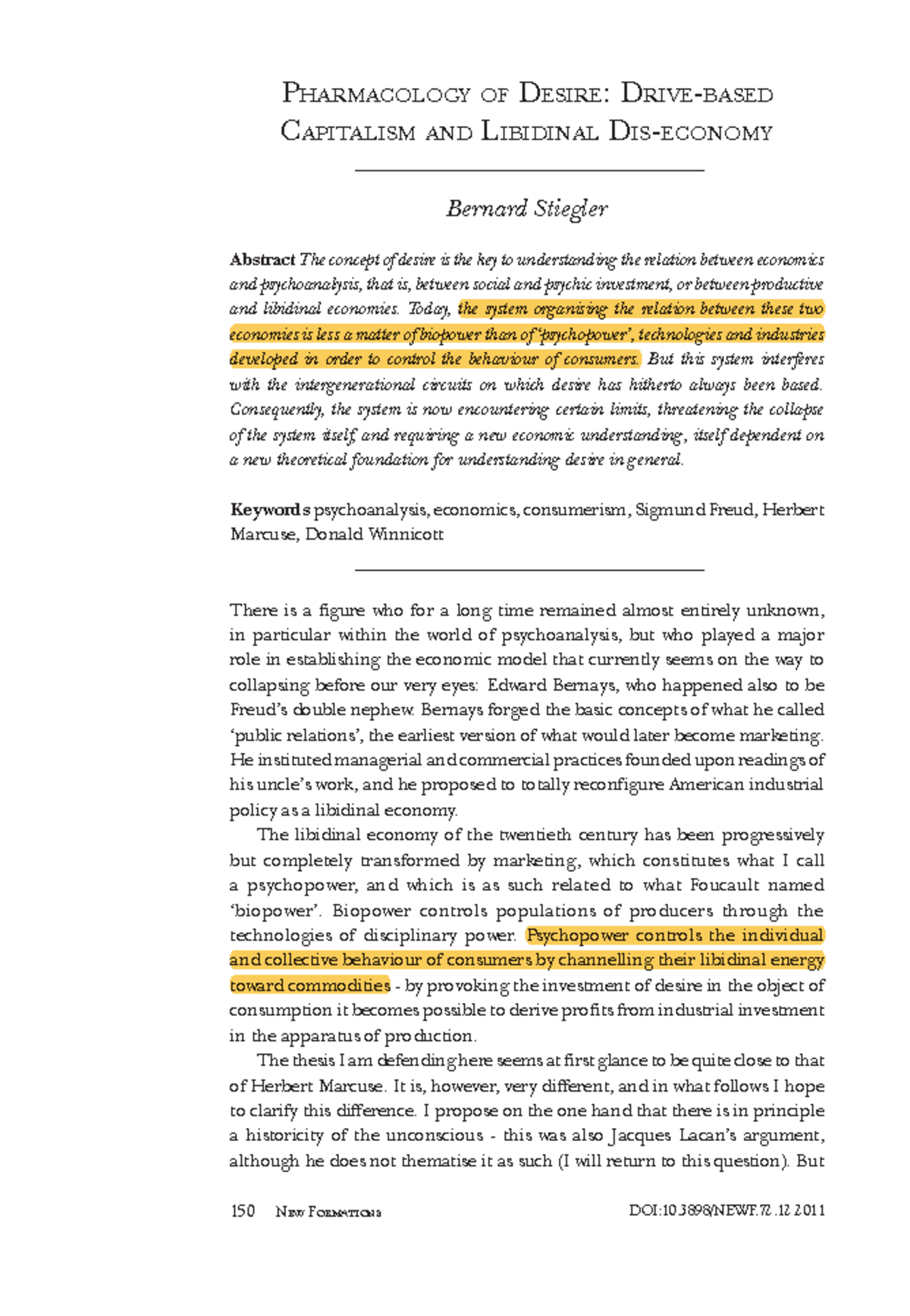 Libidinal Economy and the Art of Advertisements - 150 New FormatioNs ...