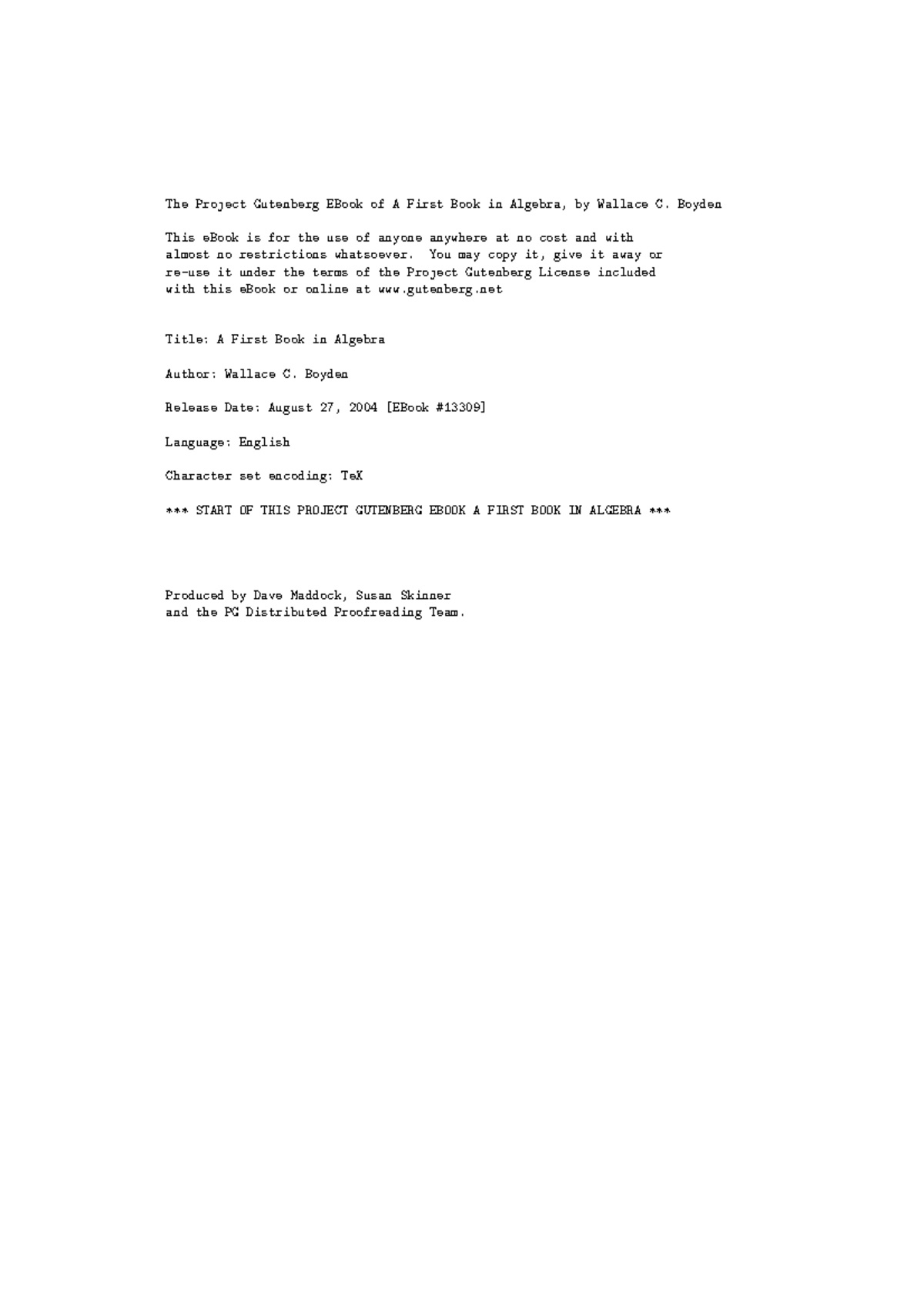 Mathematics methods and solutions - The Project Gutenberg EBook of A ...