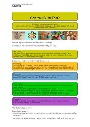 Ring a Ring of Numbers printable sheet - nrich.maths/ 2782 © University ...