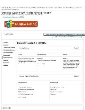 Sonia Best Perioperative Shadow Health preop checklist - Perioperative ...