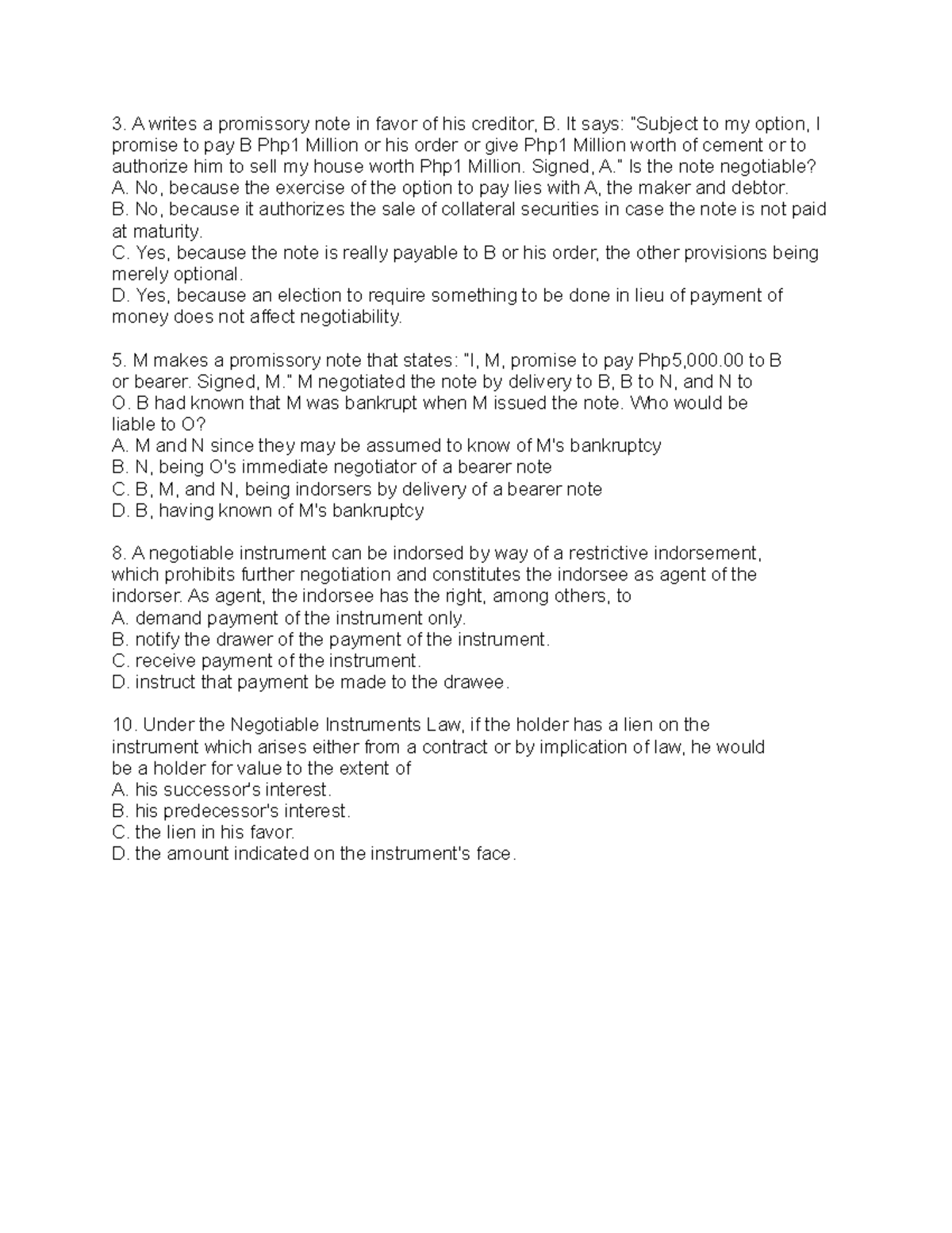 Bl33 testbank of RFBt subject in BS Accountancy - Bs accountancy - MSU ...