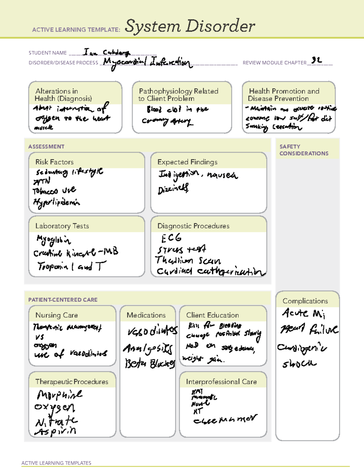 System Disorder blank - N/A - ACTIVE LEARNING TEMPLATES System Disorder ...