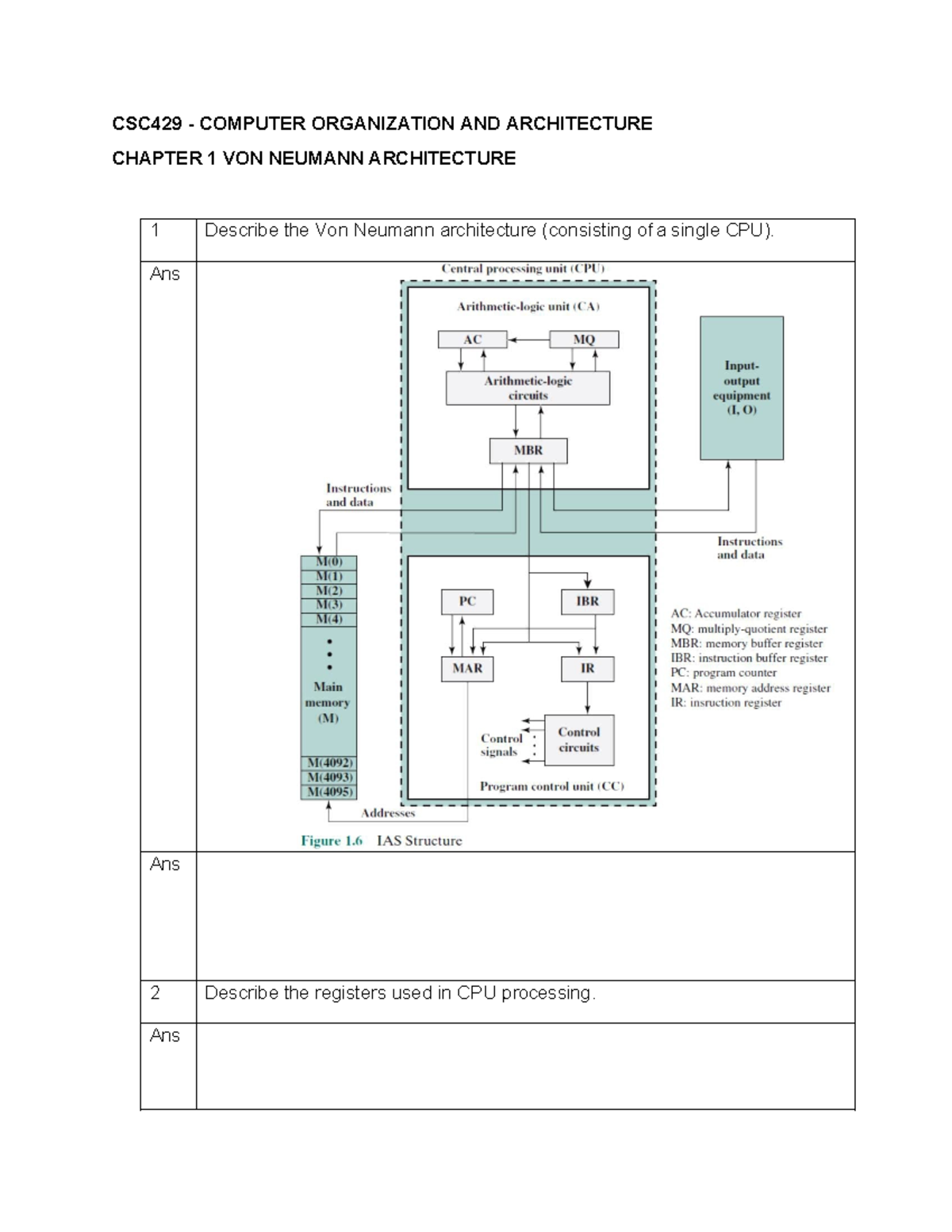 CSC429 Chapter 1 Tutorial - Questions - Multimedia Computering - CSC429 ...