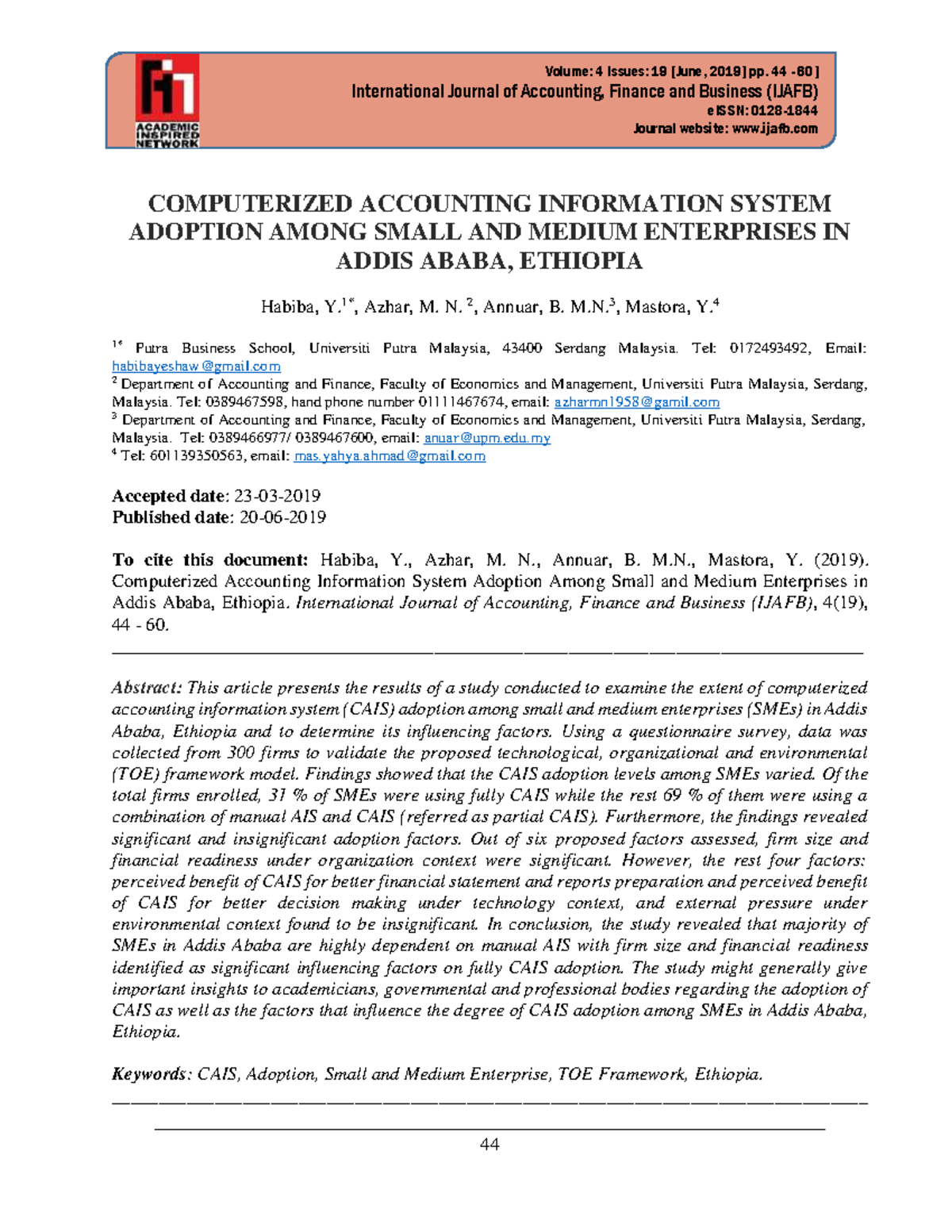 Computerized Accounting Information System - COMPUTERIZED ACCOUNTING ...